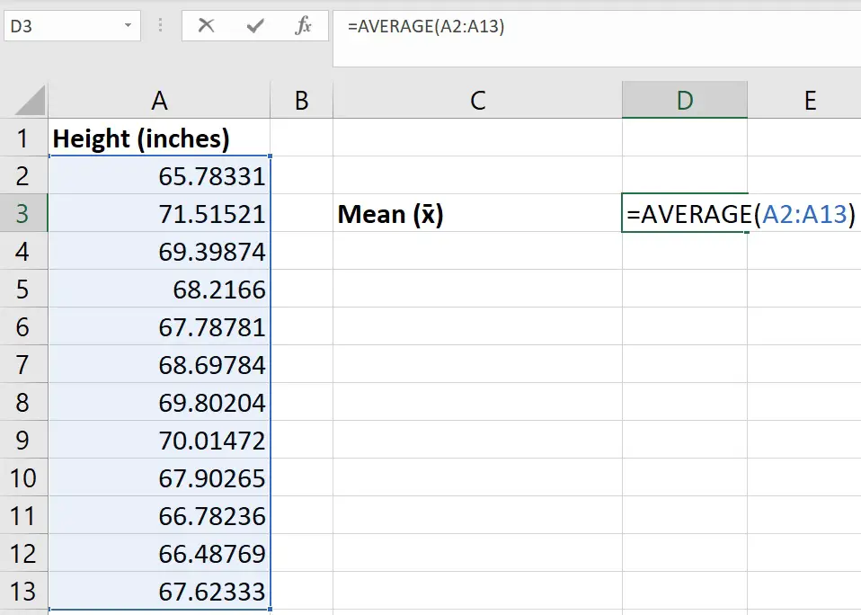 Calculate mean in Excel Top Tip Bio